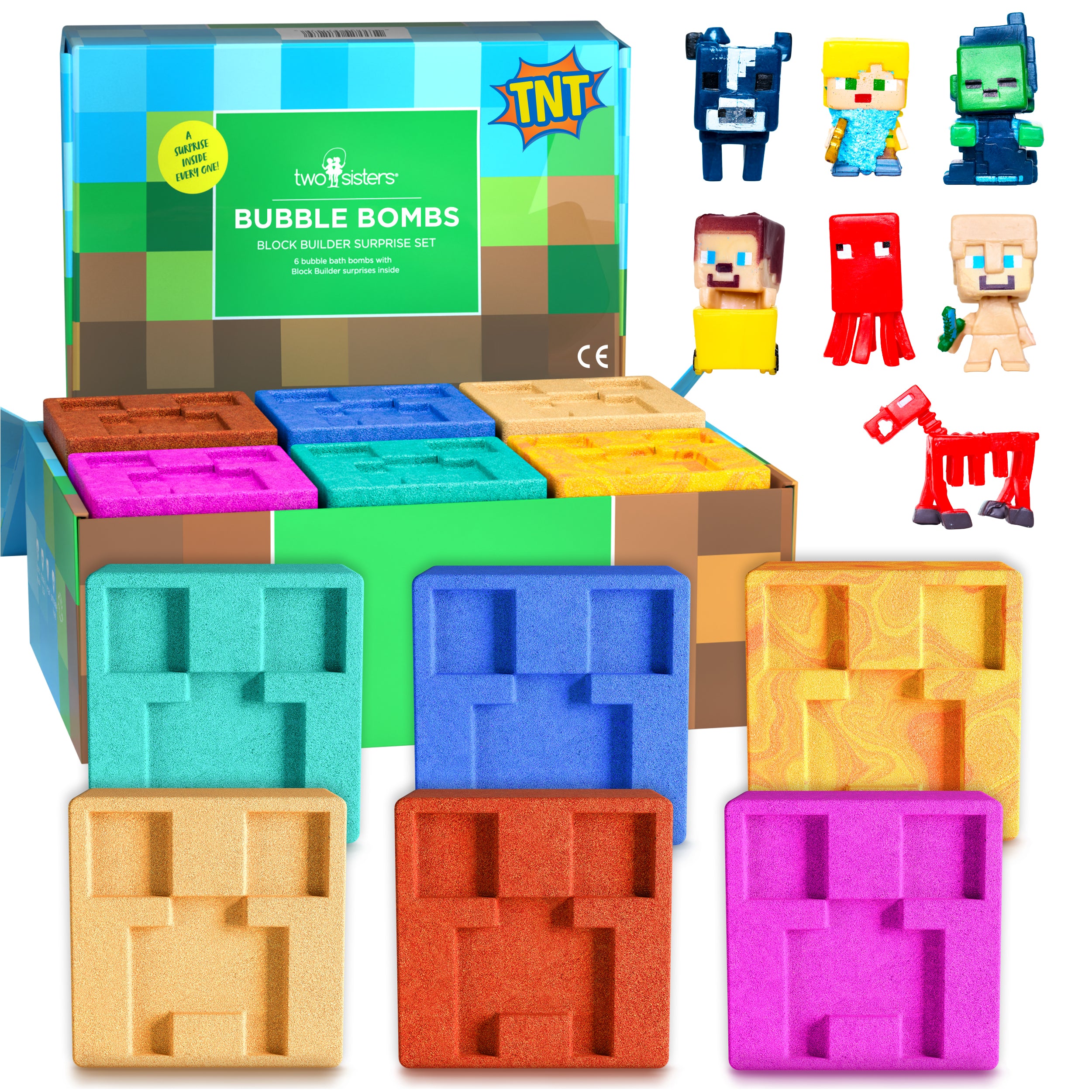Block Builder Surprise Bath Bombs (6 Pack) – Two Sisters Spa